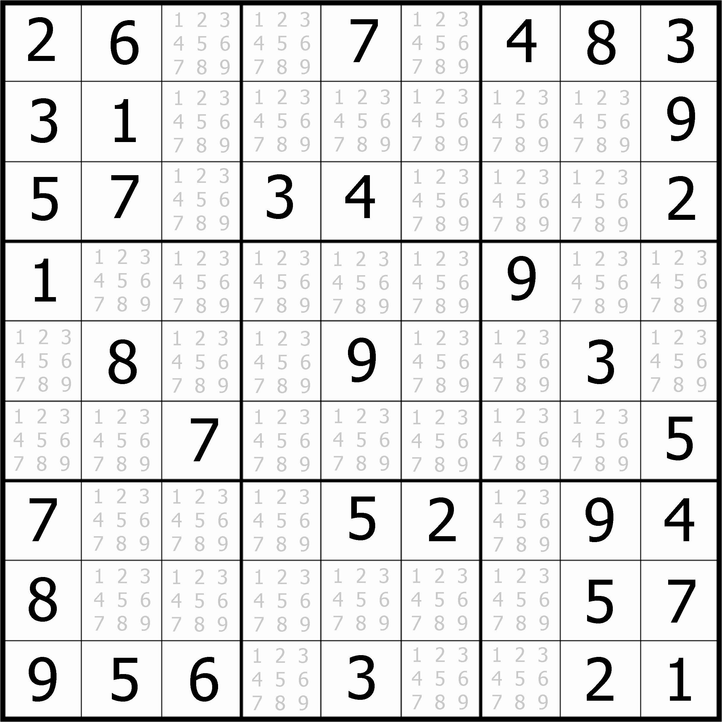 Printable Sudoku Puzzles