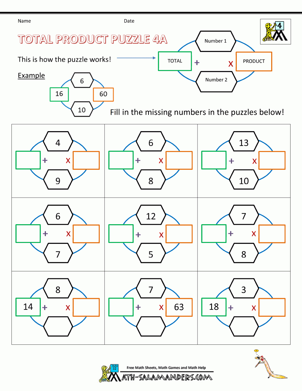 6th Grade Math Puzzles Pdf