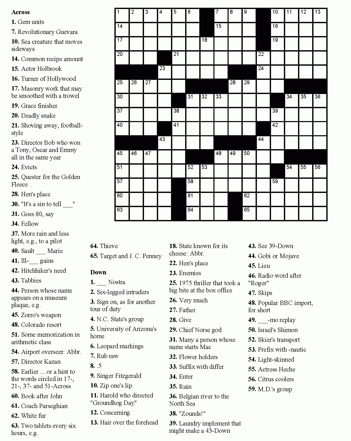 Christmas Themed Crossword Puzzles Printable Printable Crossword Puzzles