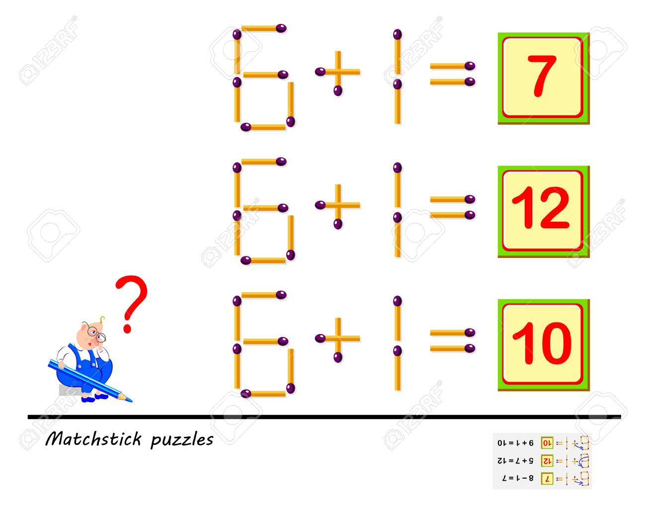 Printable Matchstick Puzzles Printable Crossword Puzzles