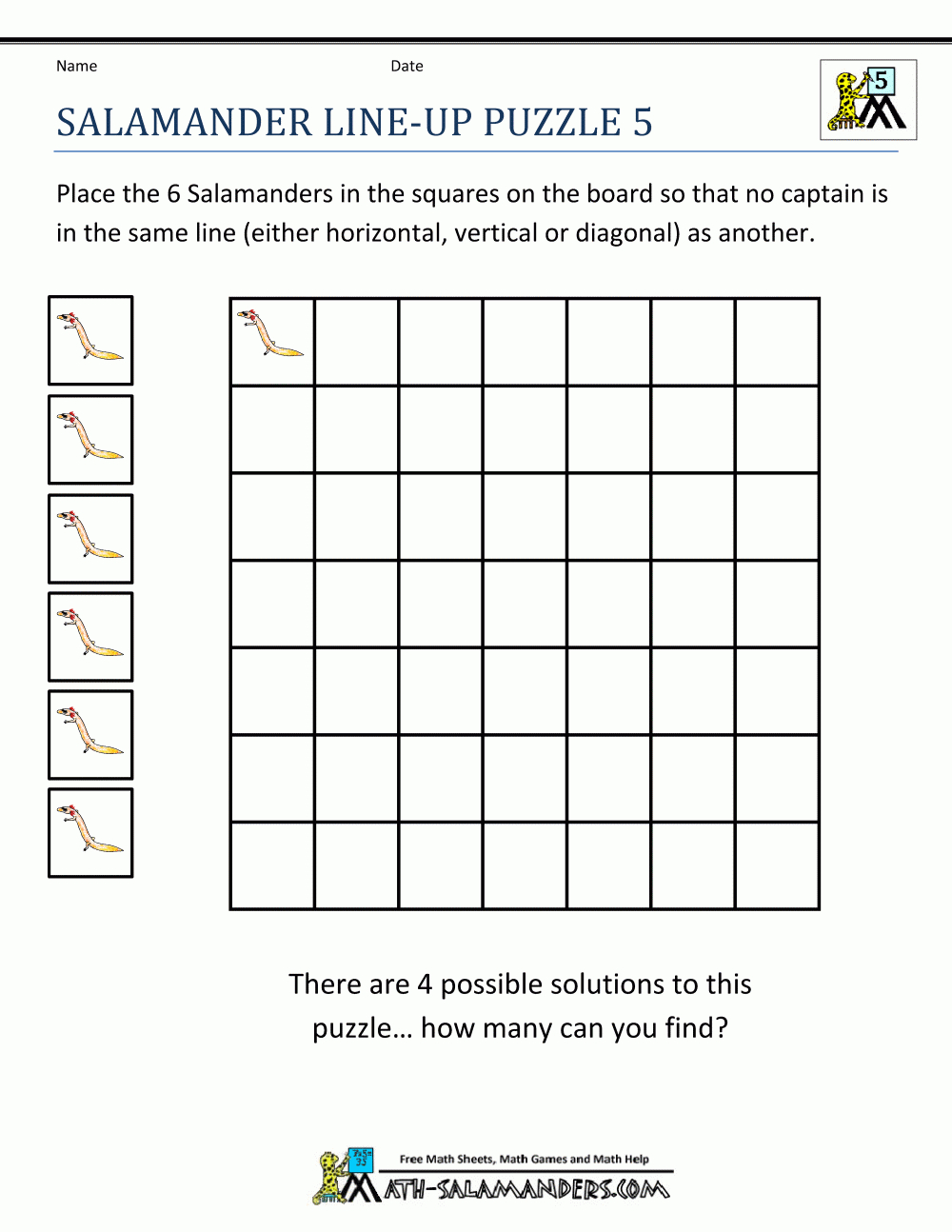 Printable Math Puzzles For 8Th Graders Printable Crossword Puzzles